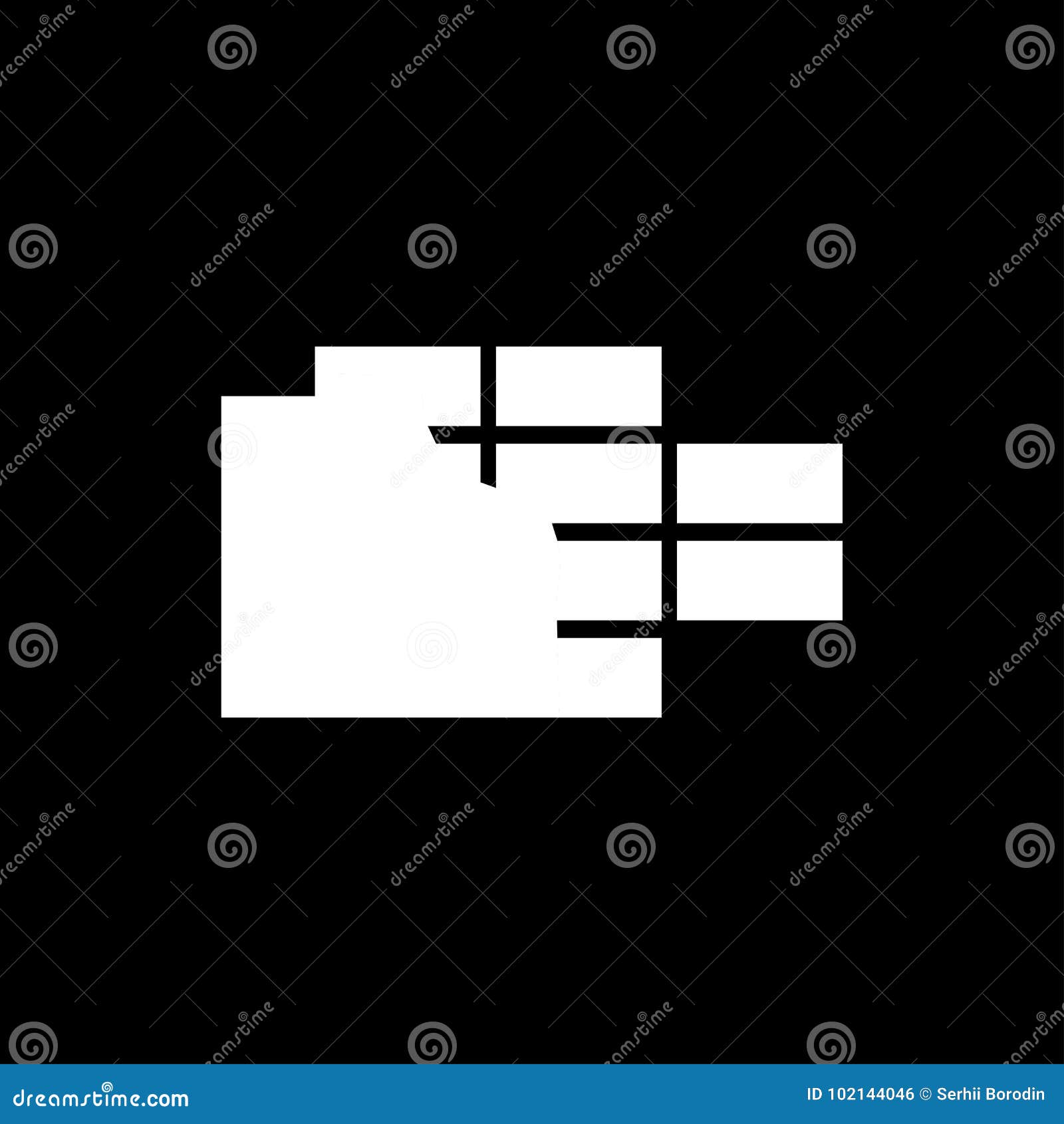 Wall it is white icon . stock vector. Illustration of build - 102144046