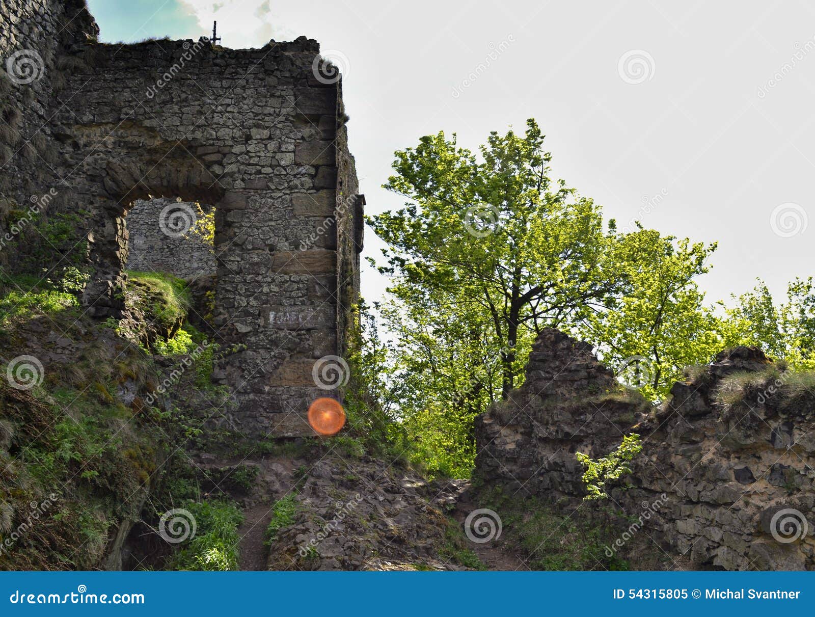 Wall with Window of Castle Ruins Stock Image - Image of ruins, tourism ...