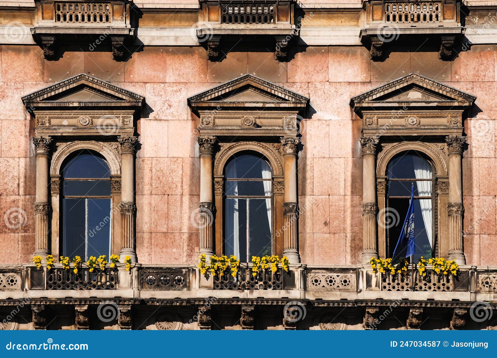 Wall with Window of Classic Building Stock Image - Image of wall ...