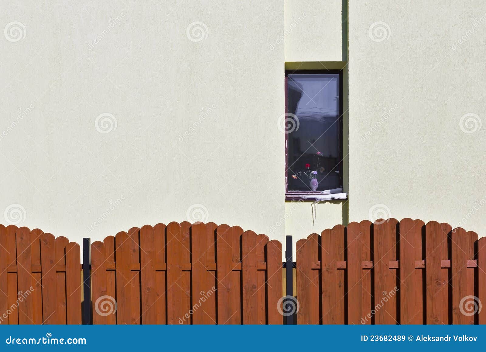 Wall, window, fence stock image. Image of wall, house - 23682489
