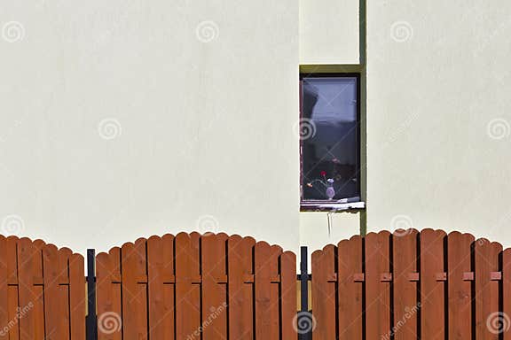 Wall, window, fence stock image. Image of wall, house - 23682489