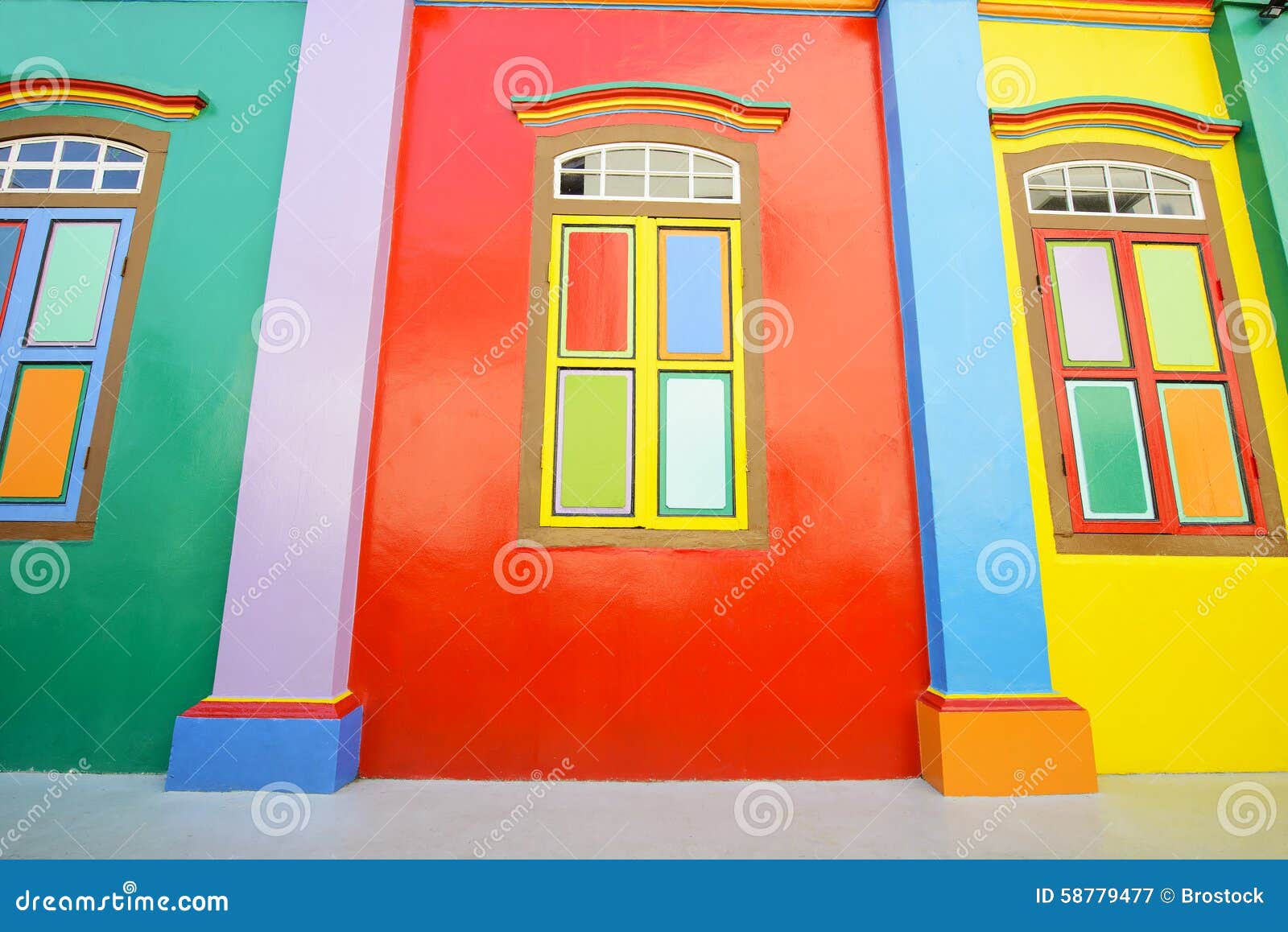 Wall and Windows in Indian Culture Stock Image - Image of antique ...
