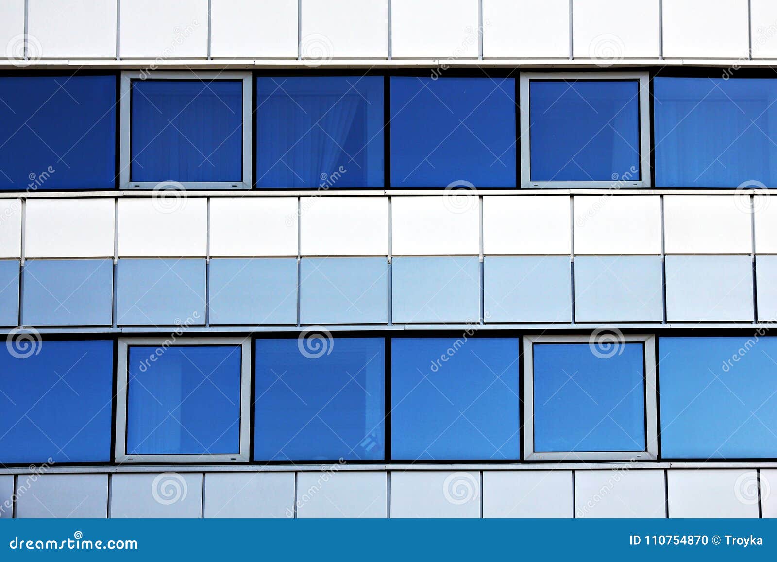 Wall and Windows of Modern Building. Stock Photo - Image of color ...