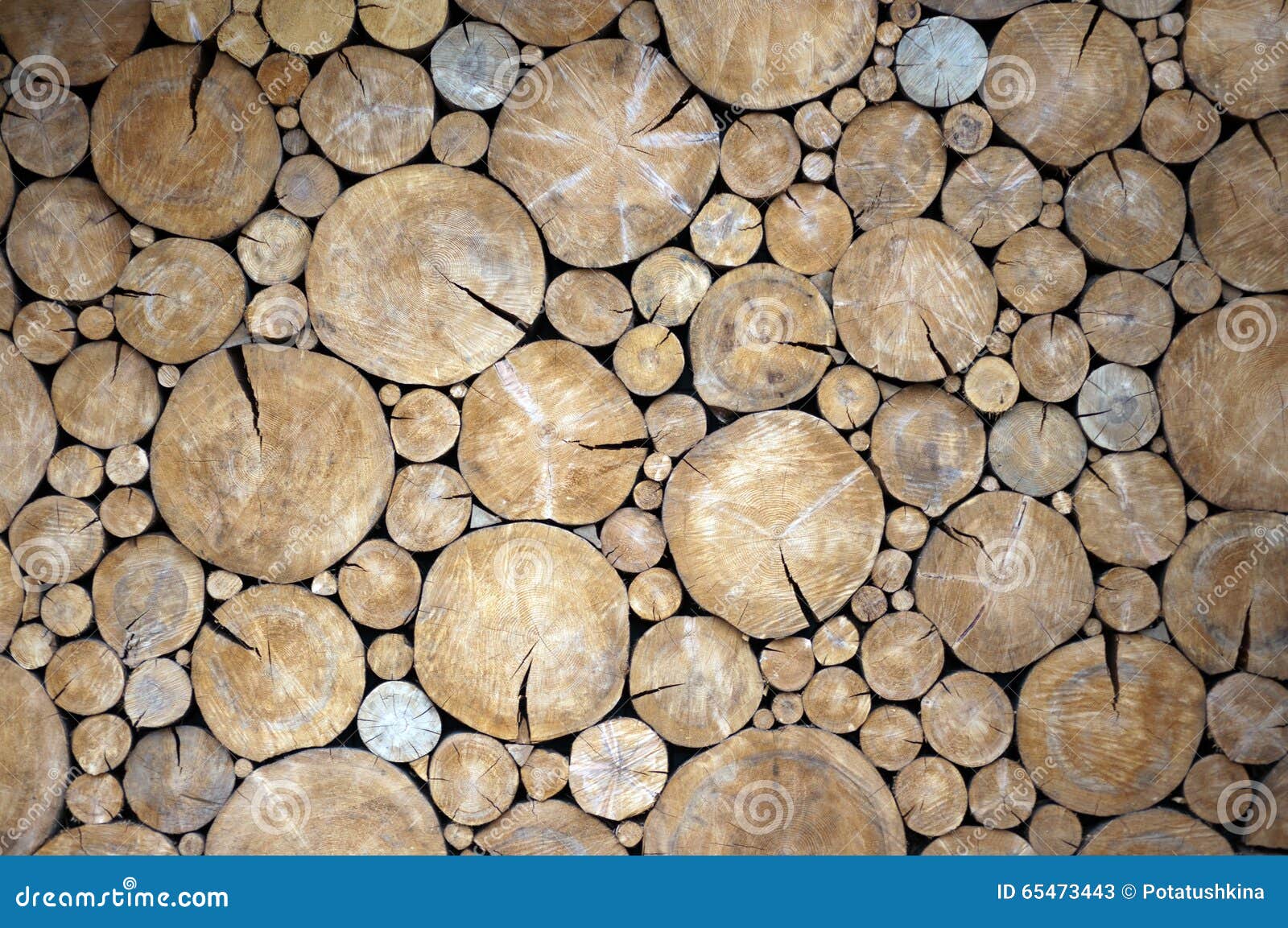 A wall of wood circle stock image. Image of obsolete - 65473443