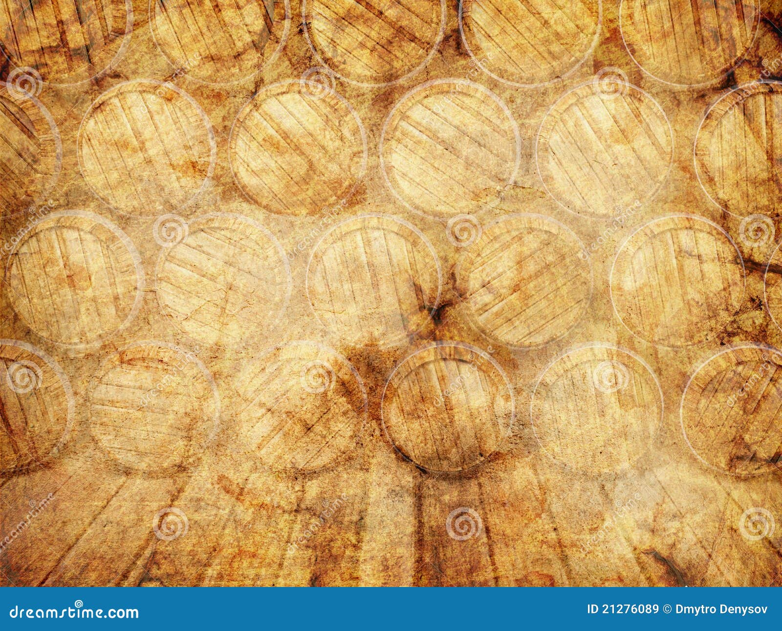 Wall of wooden barrels stock illustration. Illustration of ancient ...