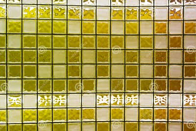 Wall of Yellow Glass Blocks Stock Image - Image of interior, artistic ...
