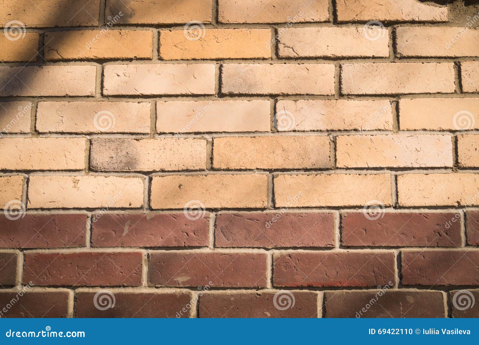 Wall of Yellow and Red Brick Stock Photo - Image of yellow, wallpaper ...