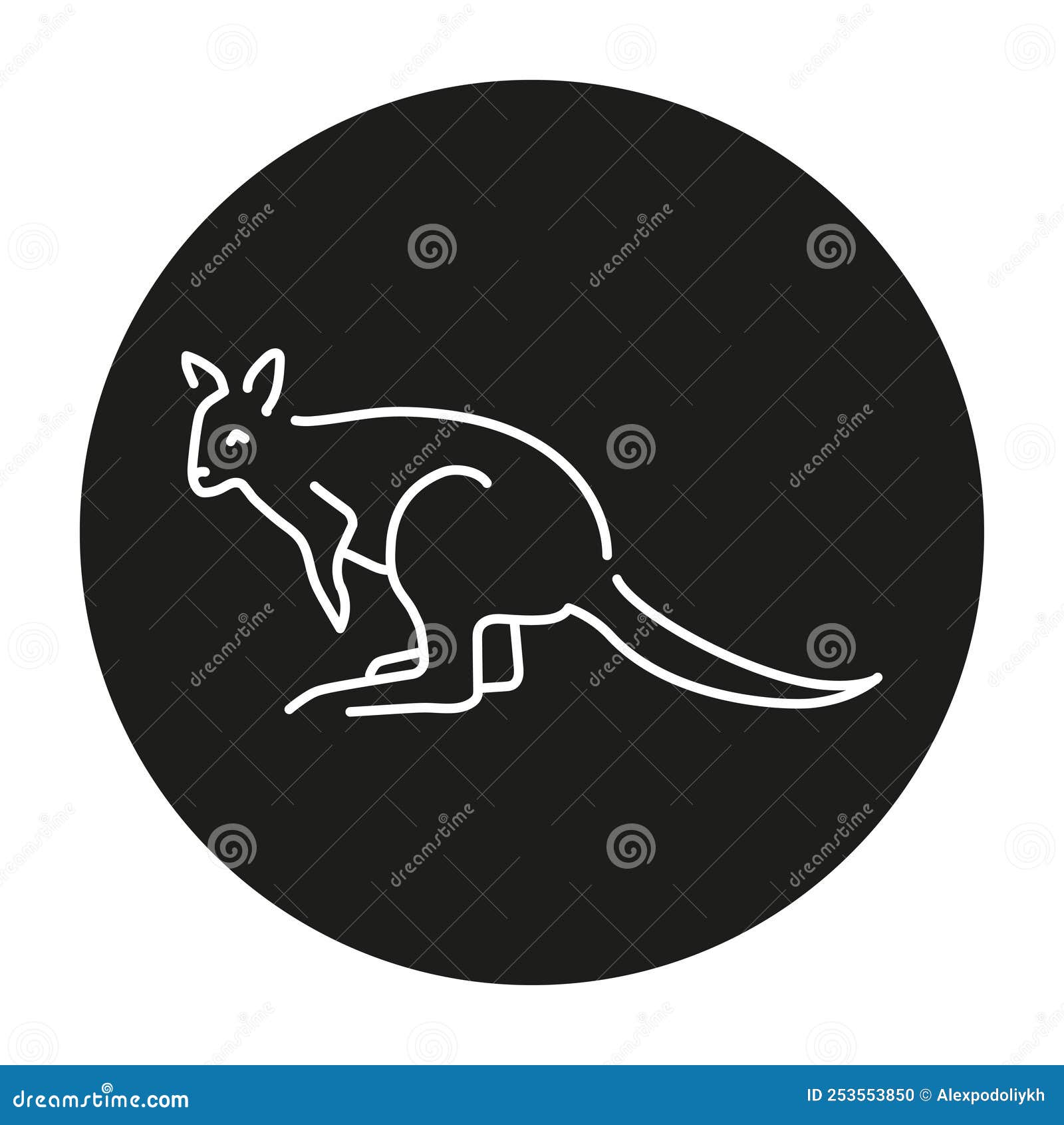 Wallabies Color Line Illustration. Animals of Australia Stock Vector ...