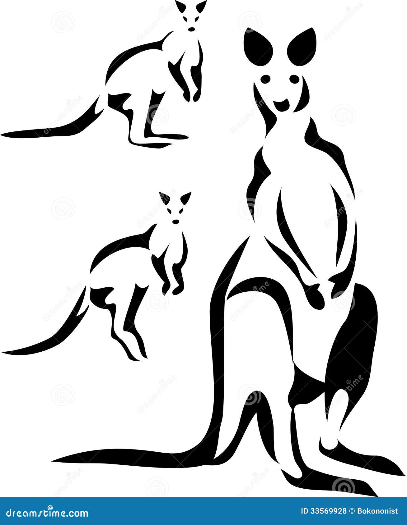 Wallaby illustrazione vettoriale. Illustrazione di pasci - 33569928