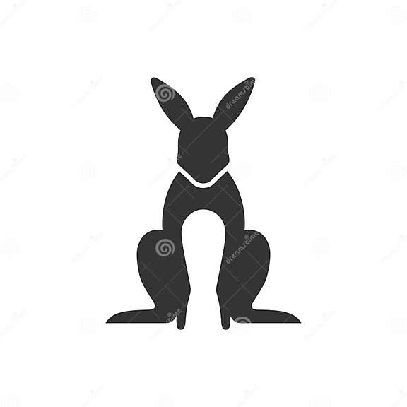 Wallaby icon stock vector. Illustration of animal, white - 293140298