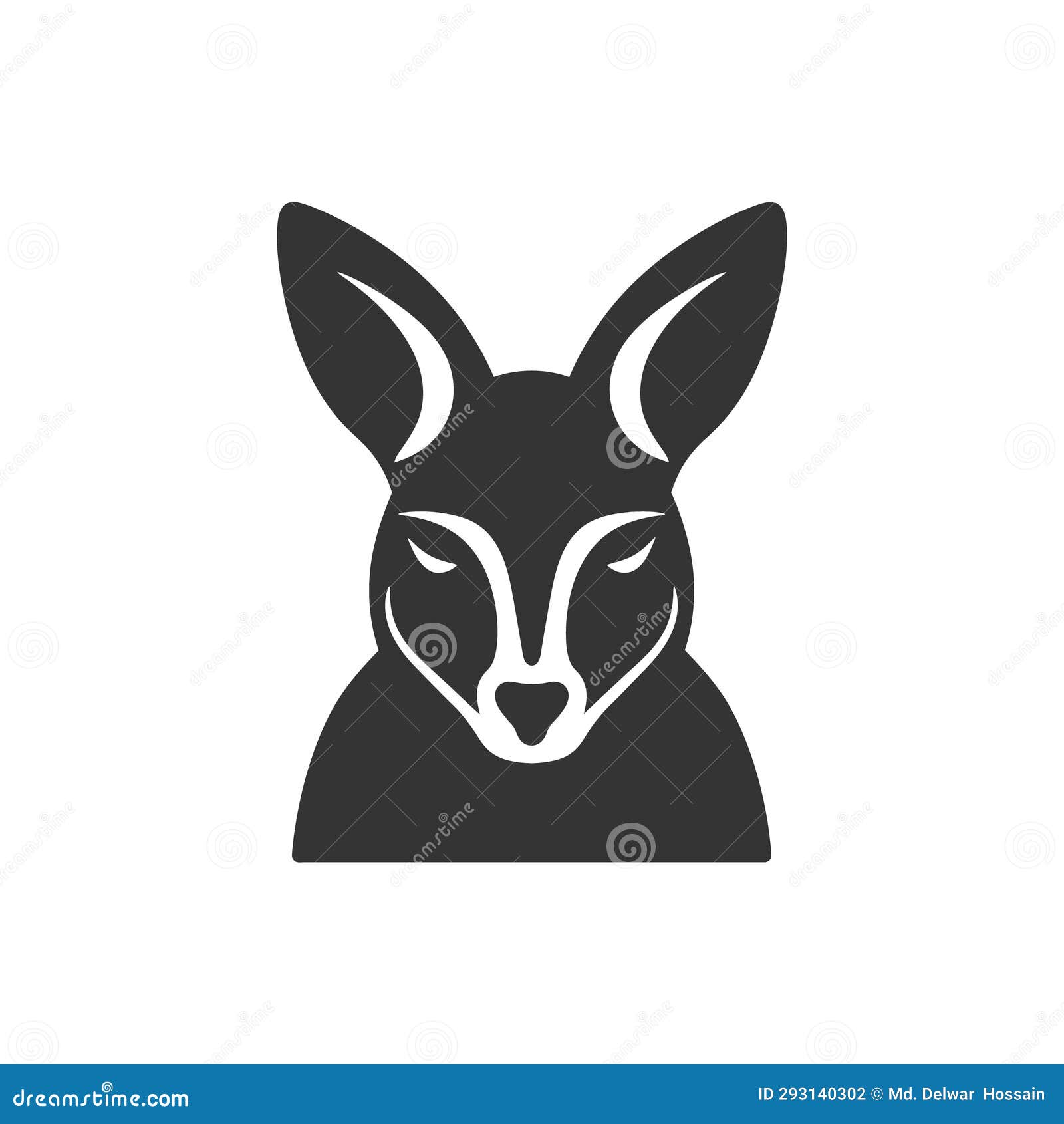 Wallaby icon stock vector. Illustration of mammal, symbol - 293140302