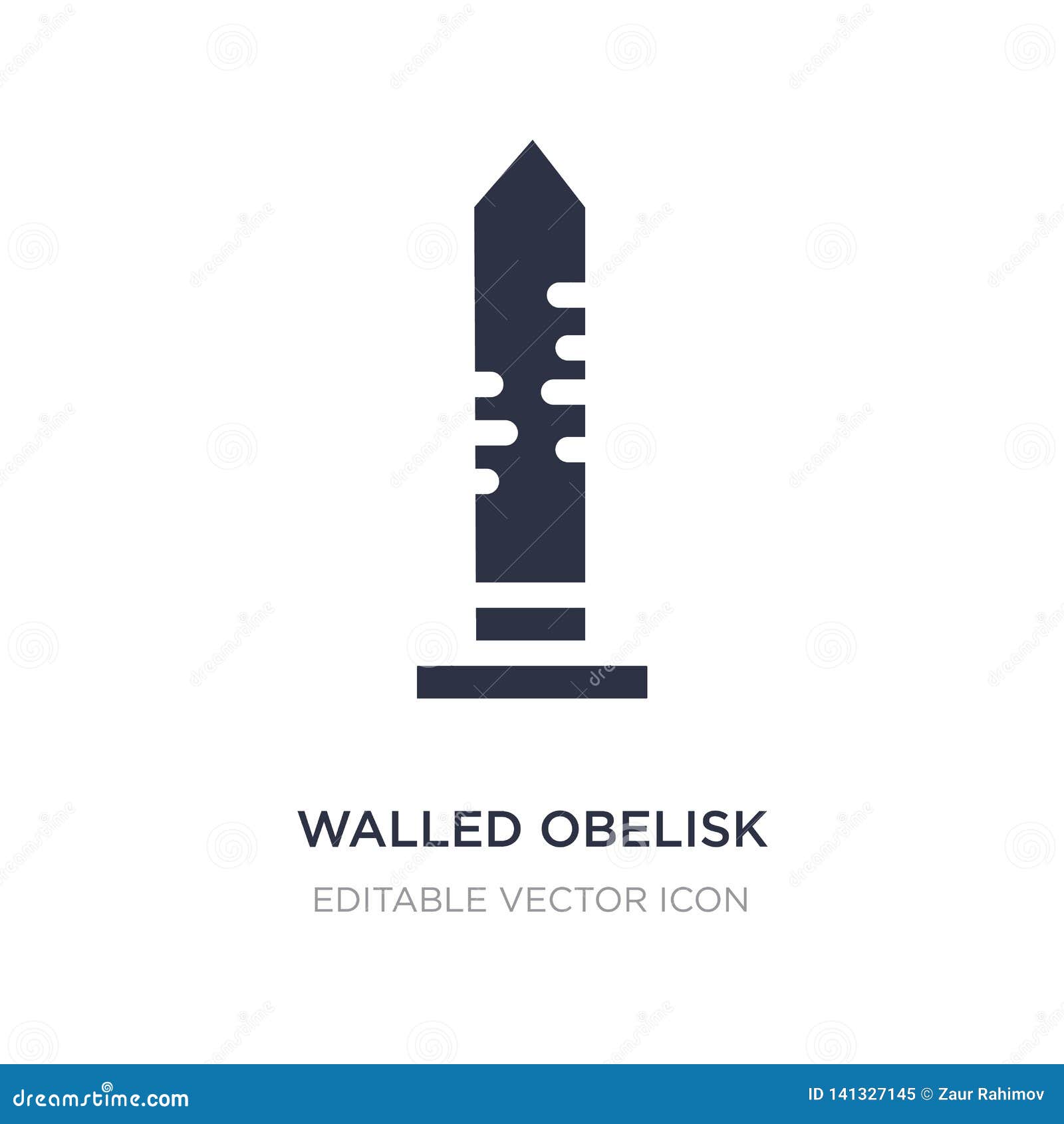 Walled Obelisk Icon Vector Isolated On White Background, Walled Obelisk ...