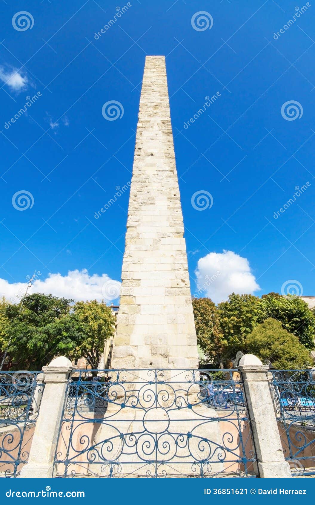 The Walled Obelisk Istanbul, Turkey. Stock Image - Image of historic ...