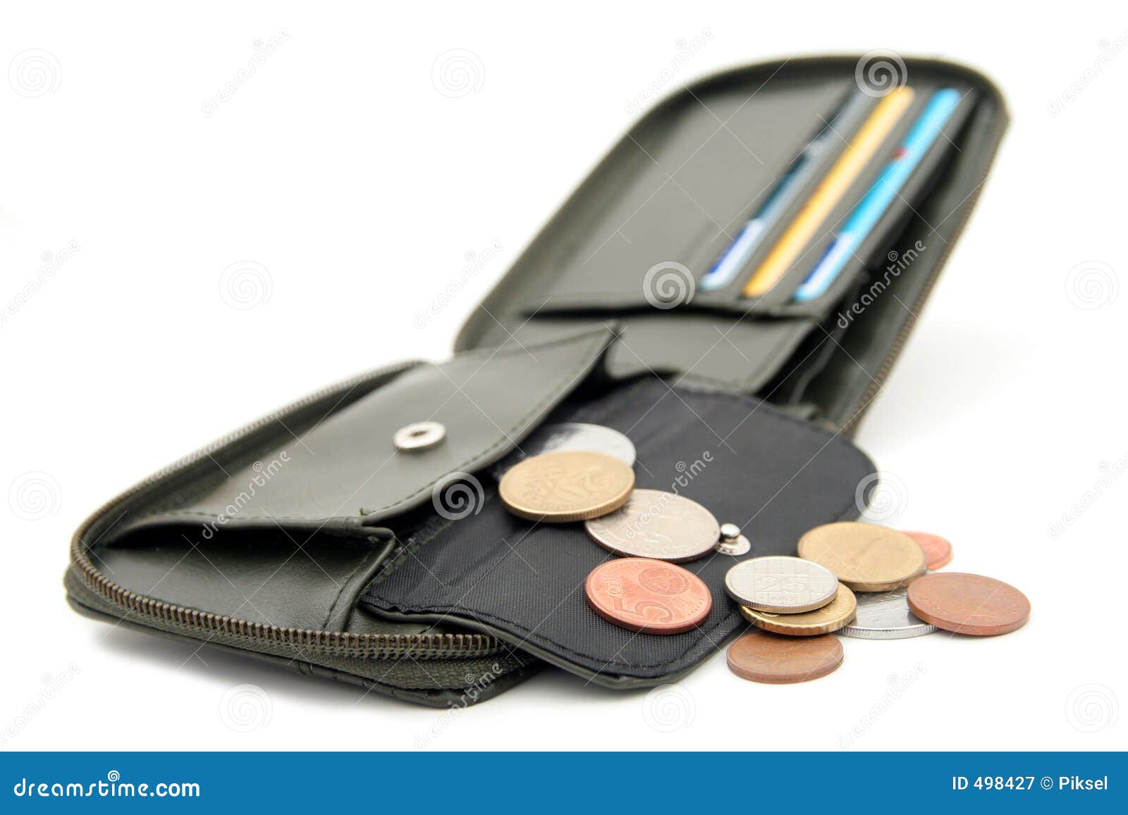 Wallet stock image. Image of earning, holder, bills, change - 498427