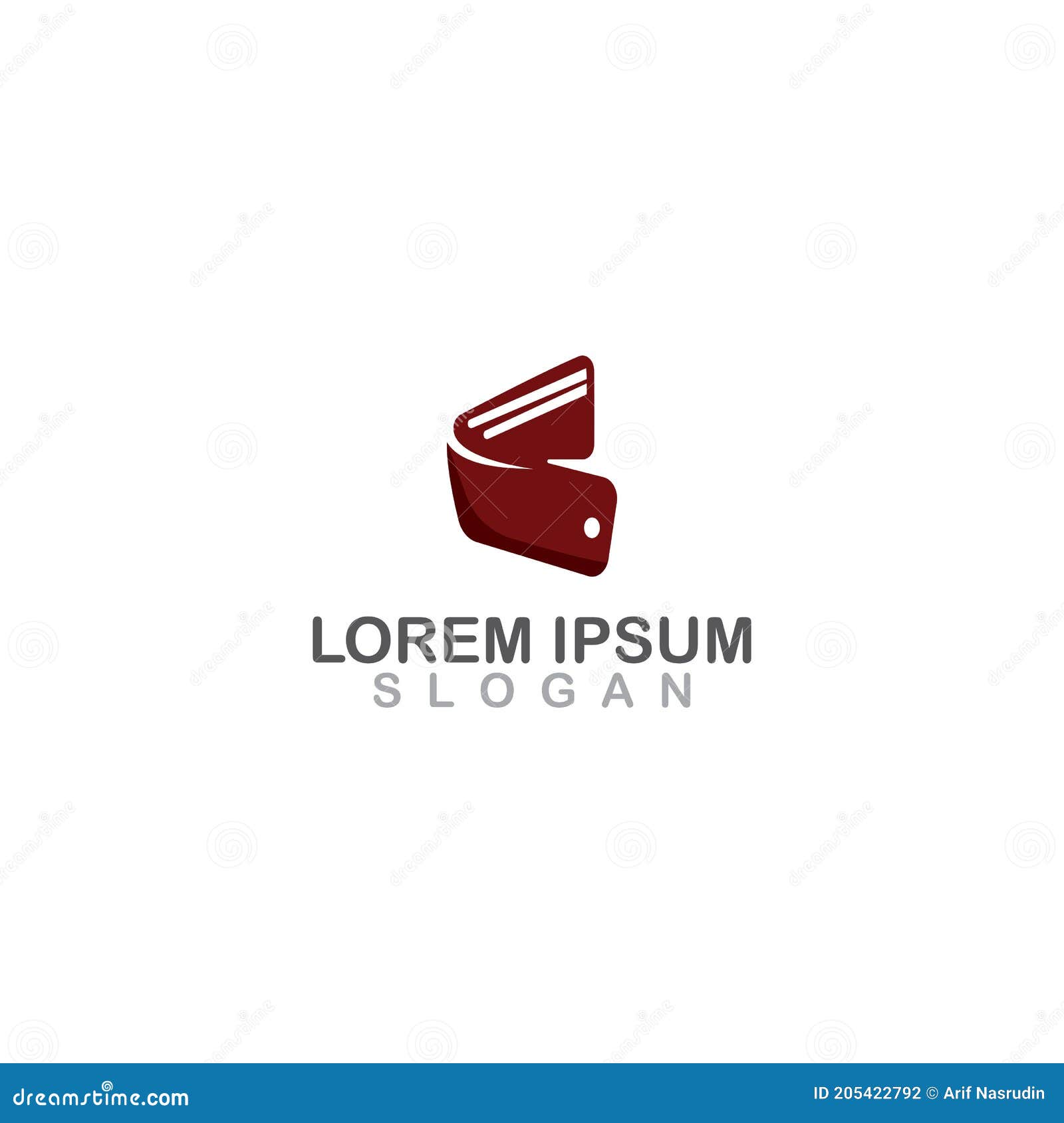 Wallet Abstract Logo Vector Illustration Isolated Flat Logo Design Icon ...