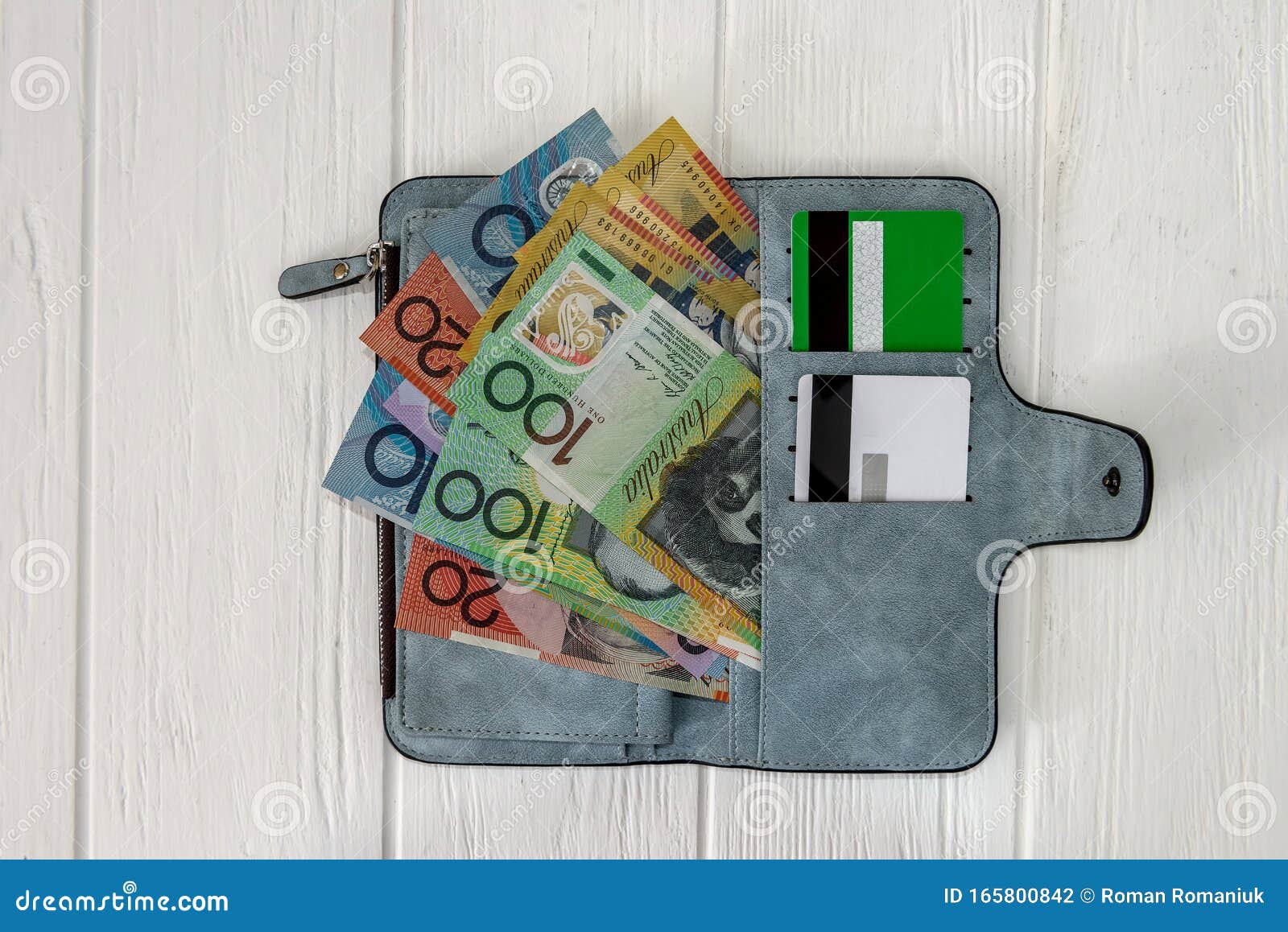 Wallet with Australian Dollars and Credit Cards Stock Photo - Image of ...