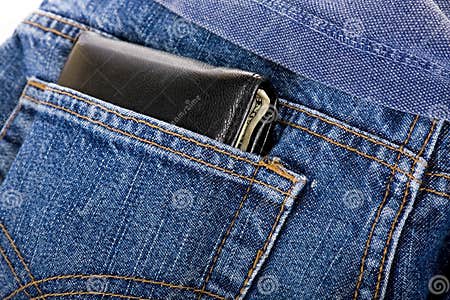 Wallet in back pocket stock image. Image of view, pocket - 5927307