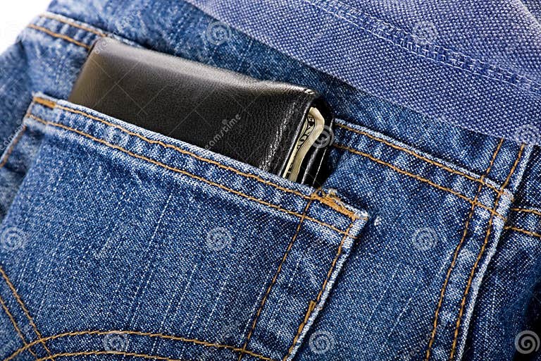 Wallet in back pocket stock image. Image of view, pocket - 5927307