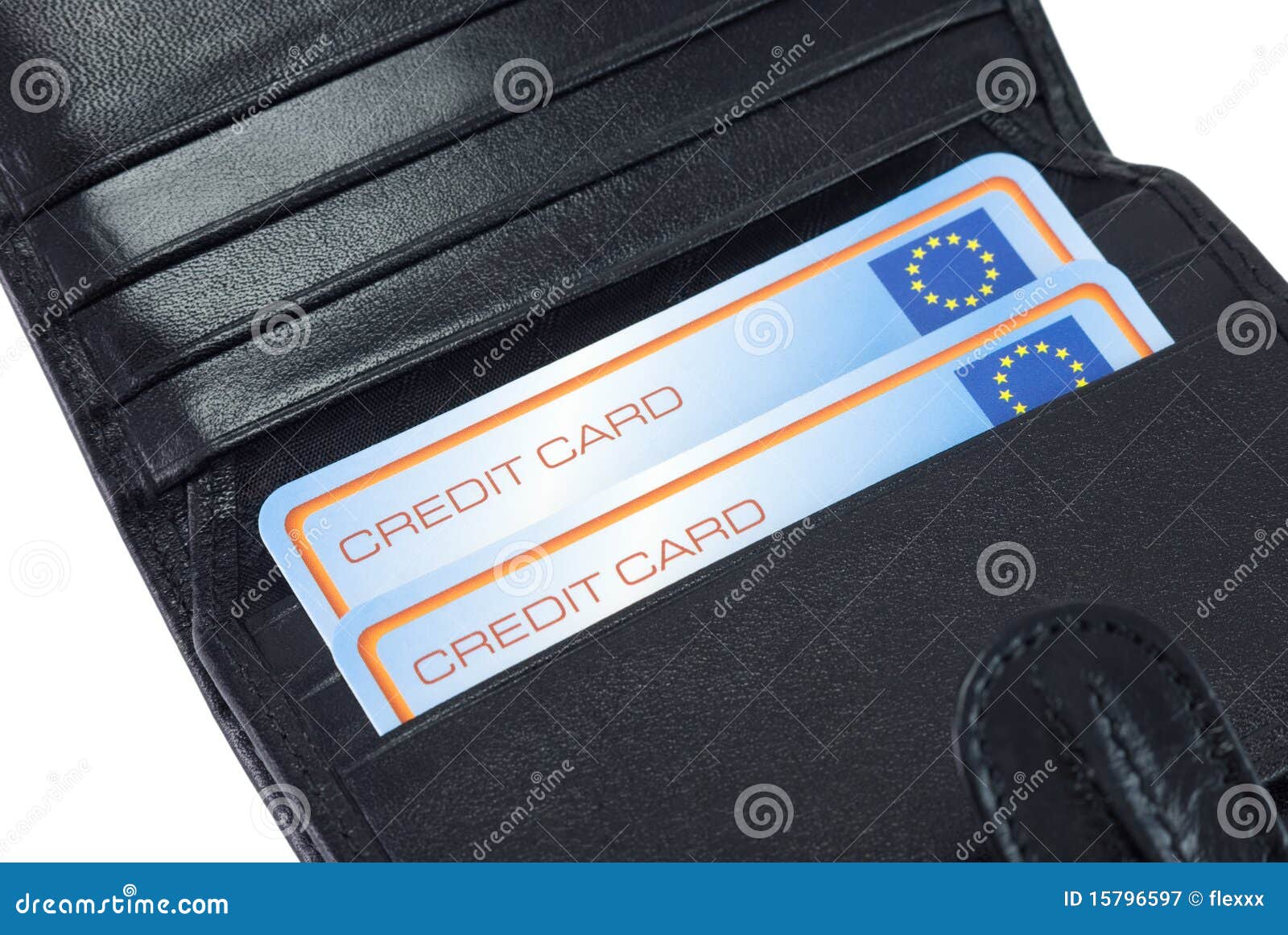 Wallet for bank cards stock image. Image of open, wallet - 15796597