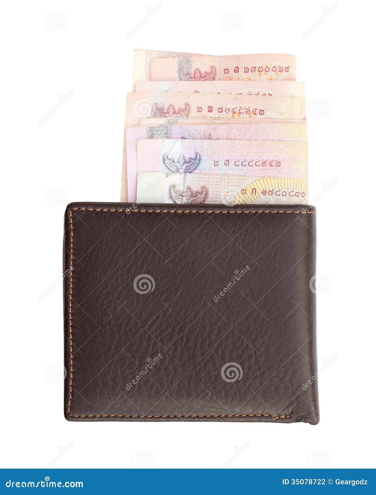 Wallet and Bank Notes on White Background Stock Photo - Image of cash ...