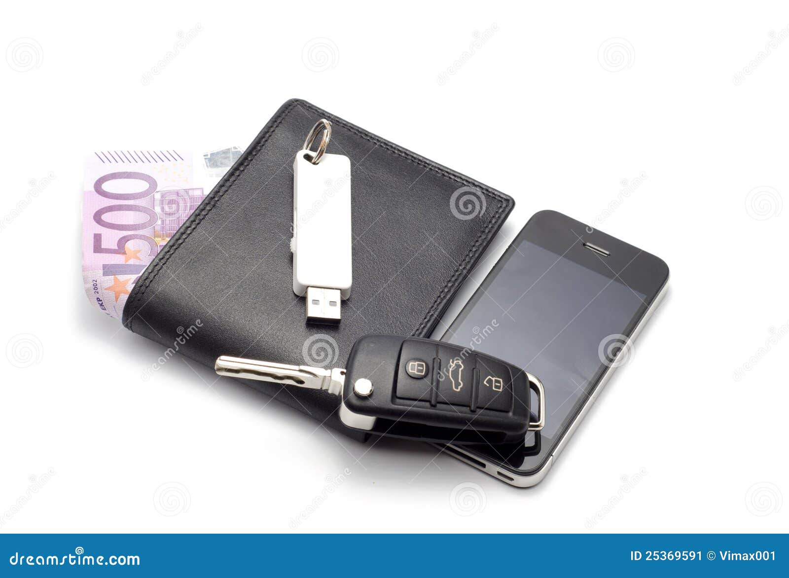 Wallet, Car Key, Smartphone. Stock Image - Image of lock, shot: 25369591