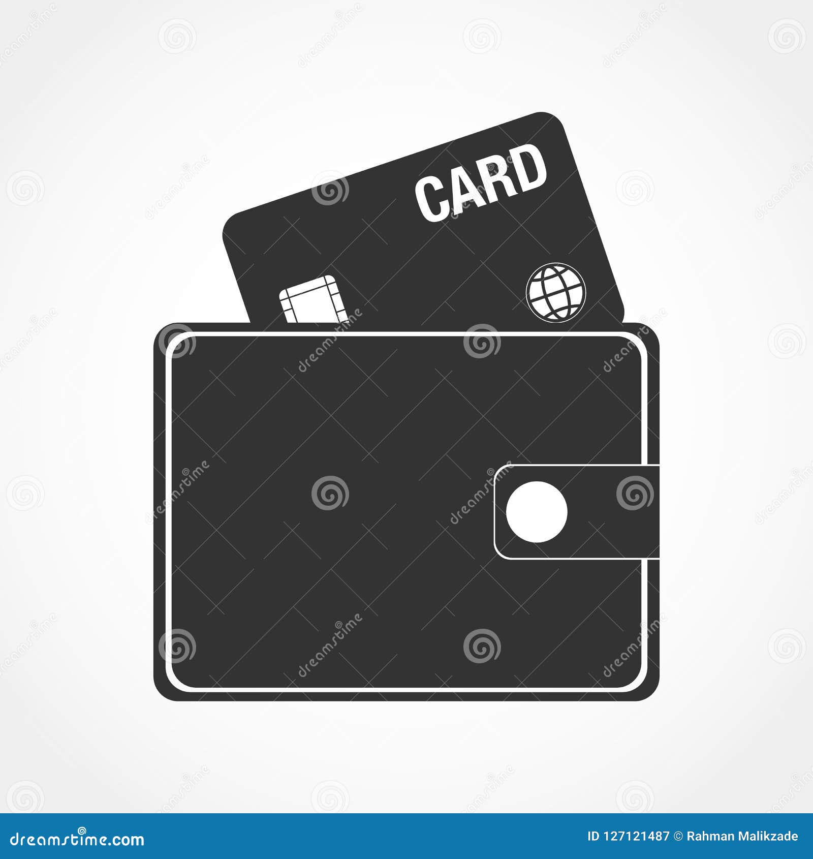 Wallet Card Icon Illustration Vector Stock Vector - Illustration of ...