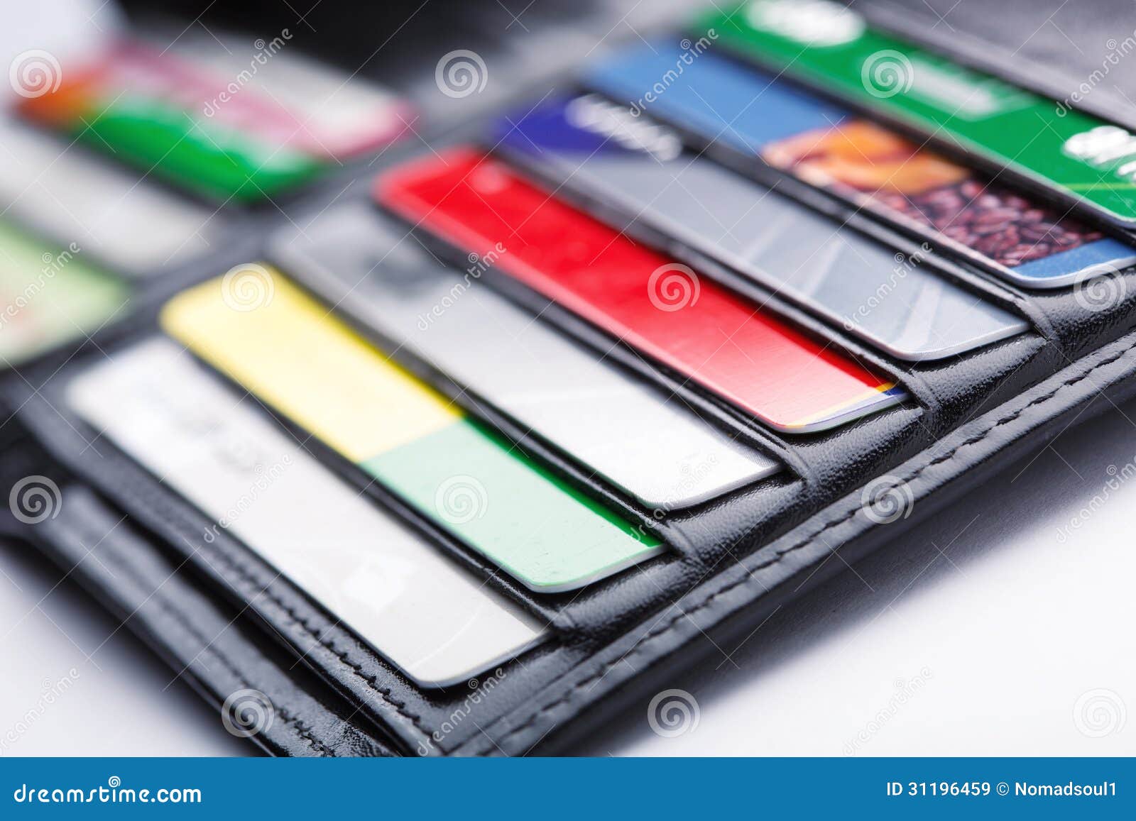 Wallet with cards stock image. Image of plastic, money - 31196459