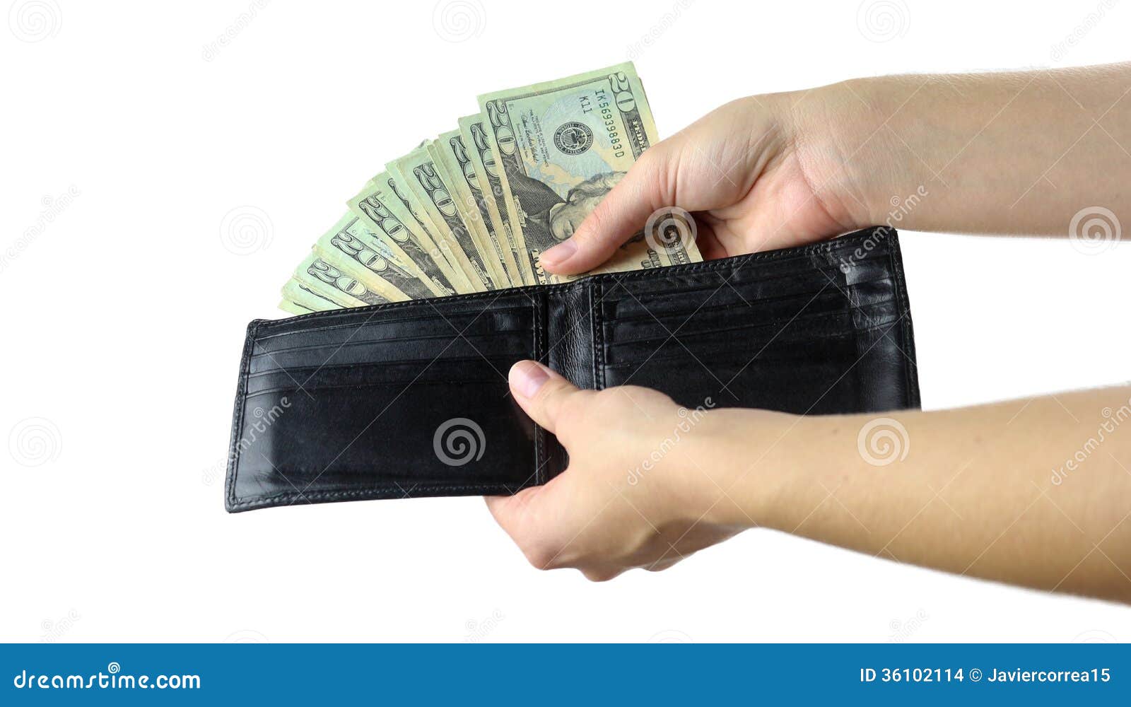 Wallet with cash stock photo. Image of money, currency - 36102114