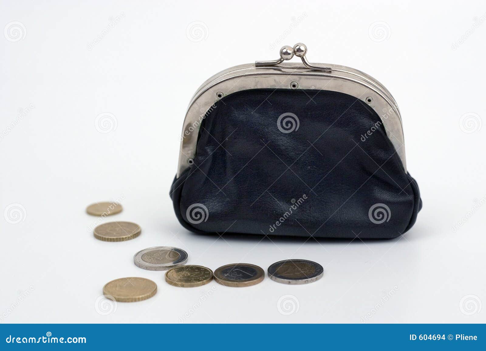 Wallet with Coins2 stock photo. Image of notes, broke, wallet - 604694