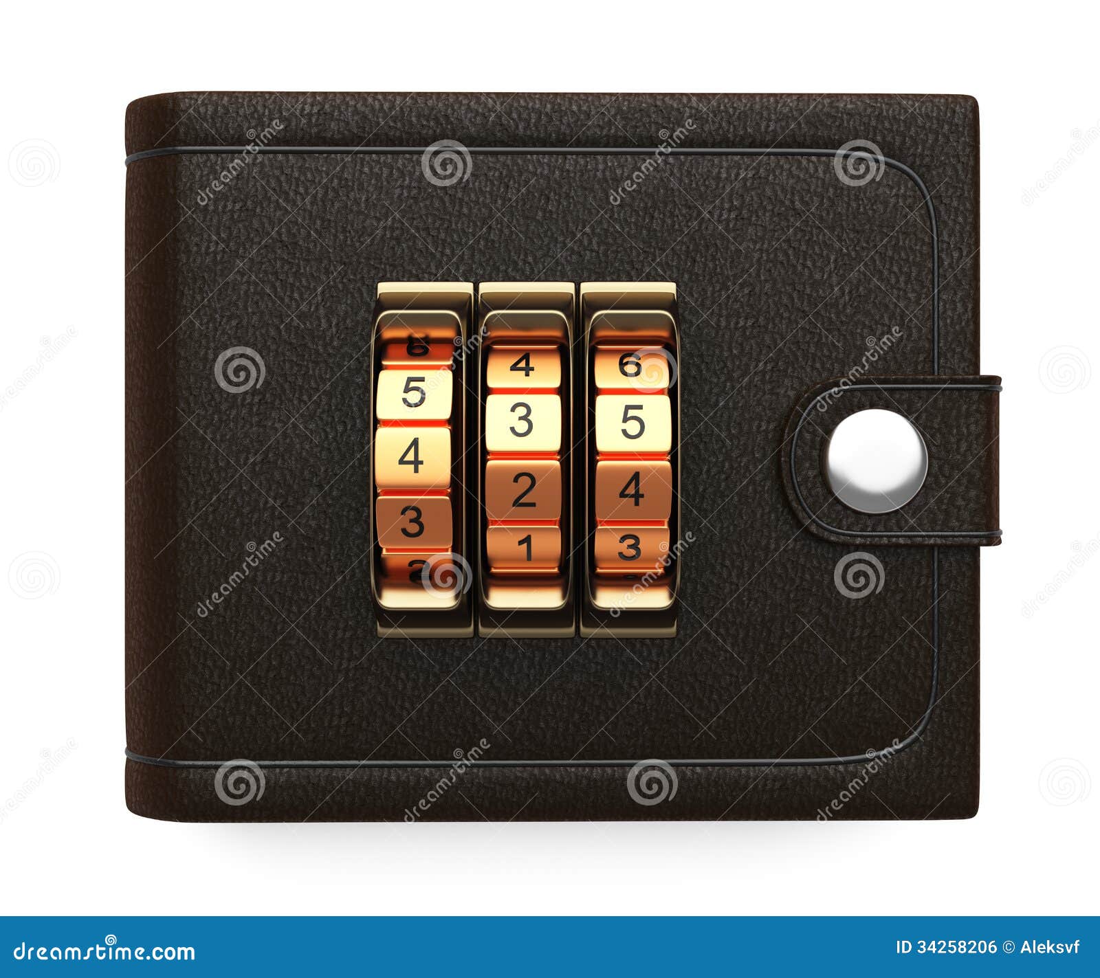 Wallet with Combination Lock Stock Illustration - Illustration of lock ... Wallet with Combination Lock Stock Illustration - Illustration of lock ...