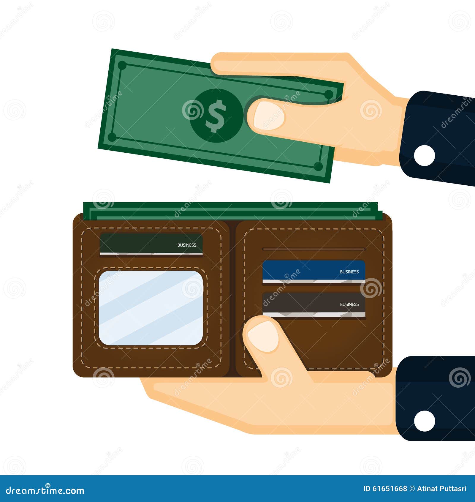 Wallet design stock vector. Illustration of currency - 61651668