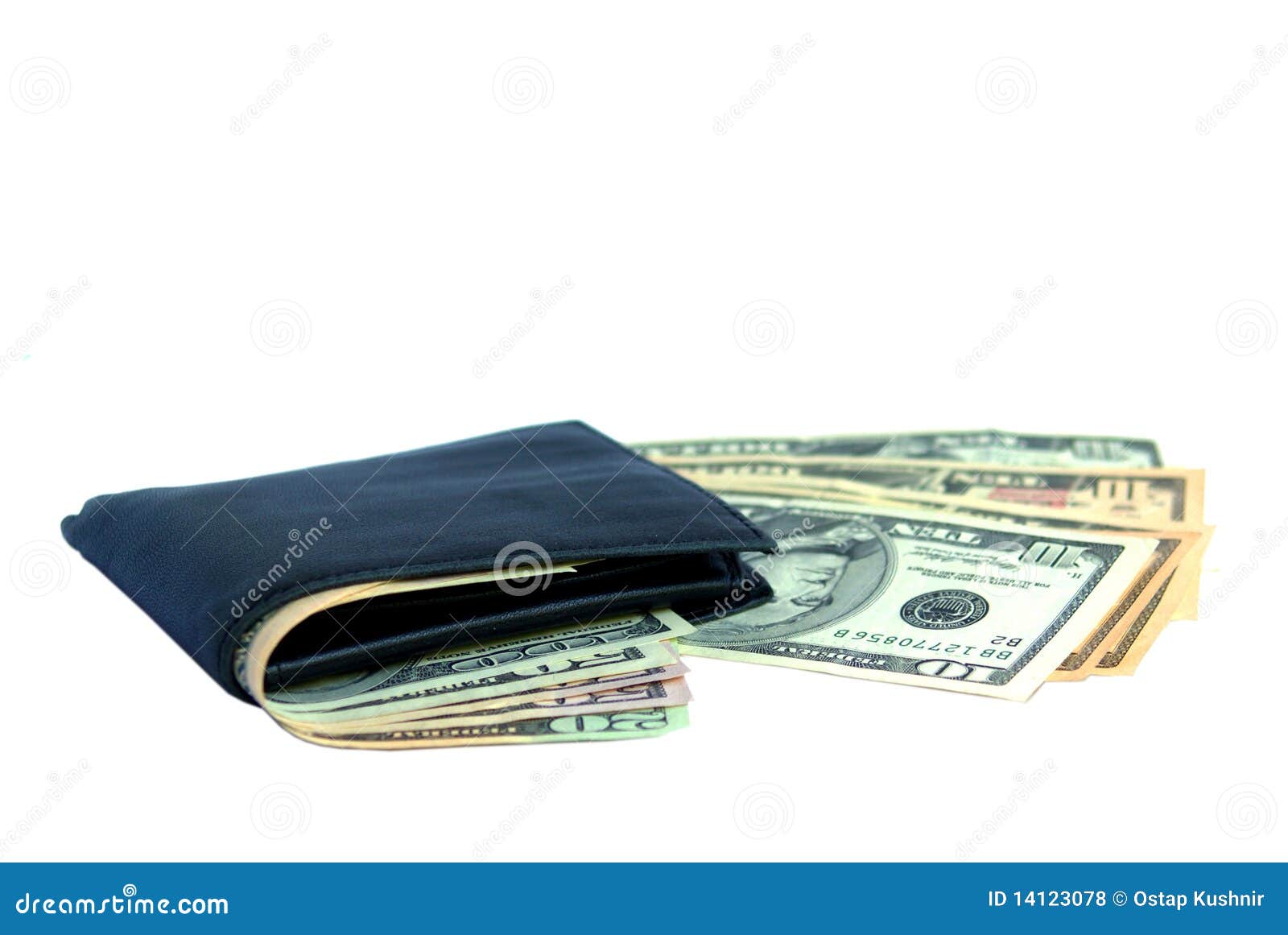 Wallet with dollars stock photo. Image of amount, bills - 14123078
