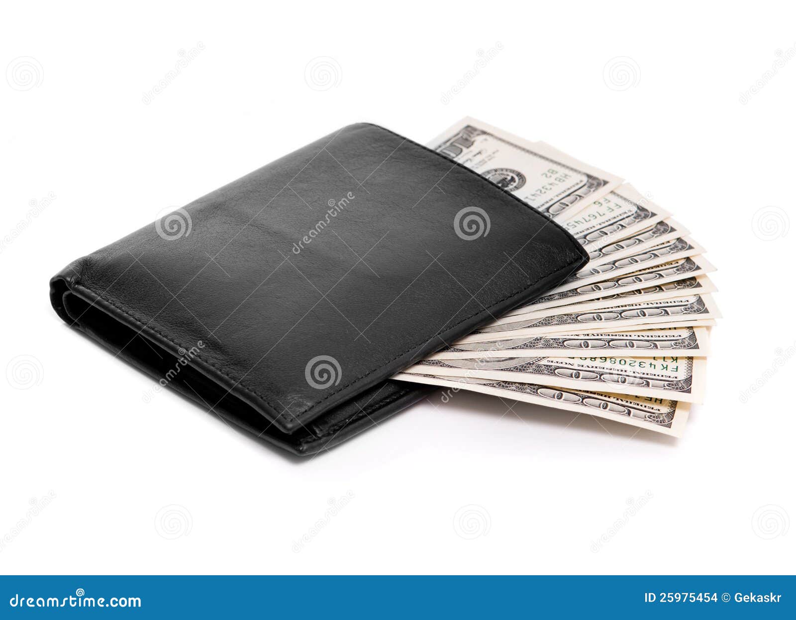 Wallet with dollars stock photo. Image of object, banknote - 25975454