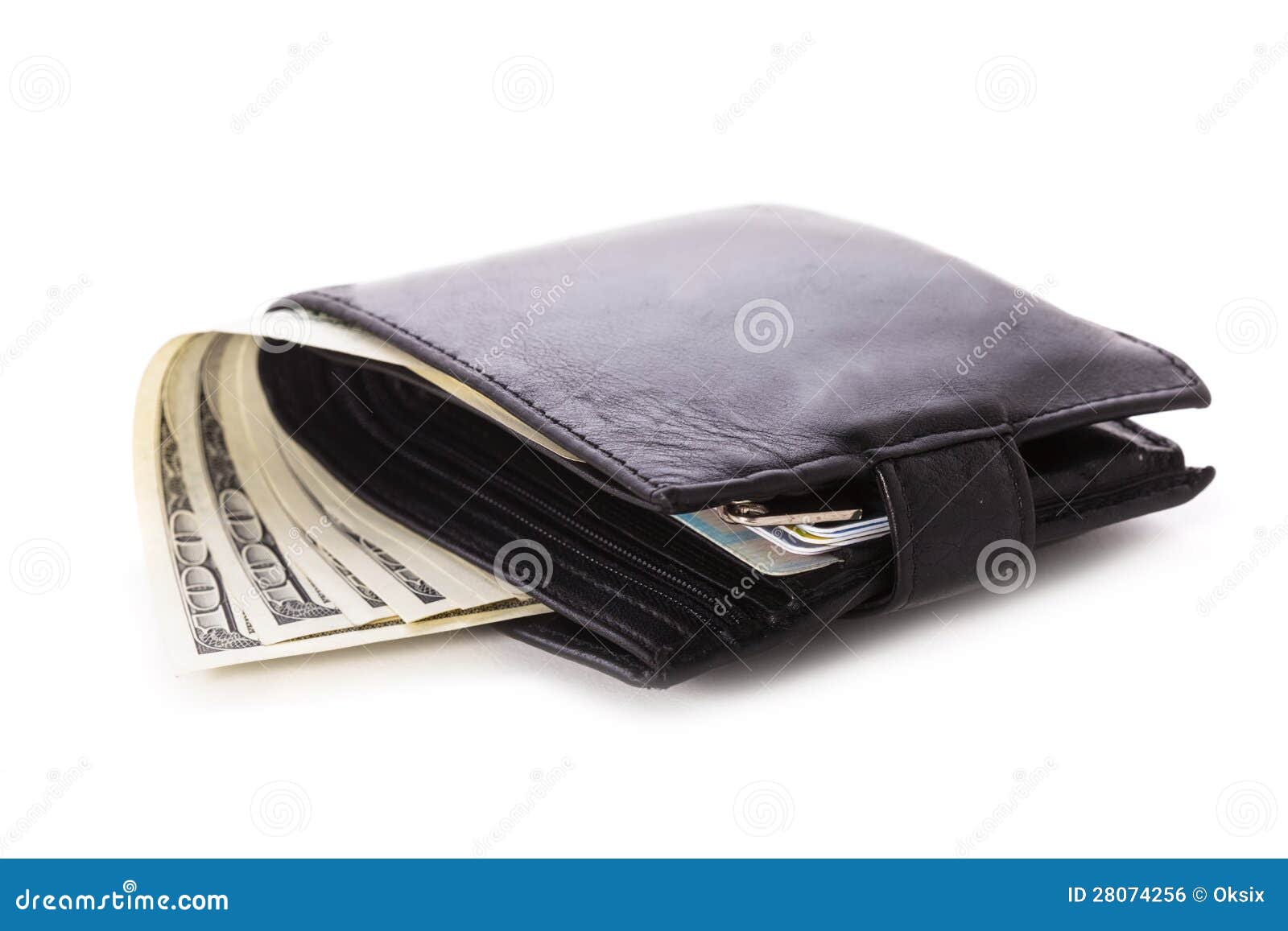 Wallet with dollars stock photo. Image of bank, business - 28074256