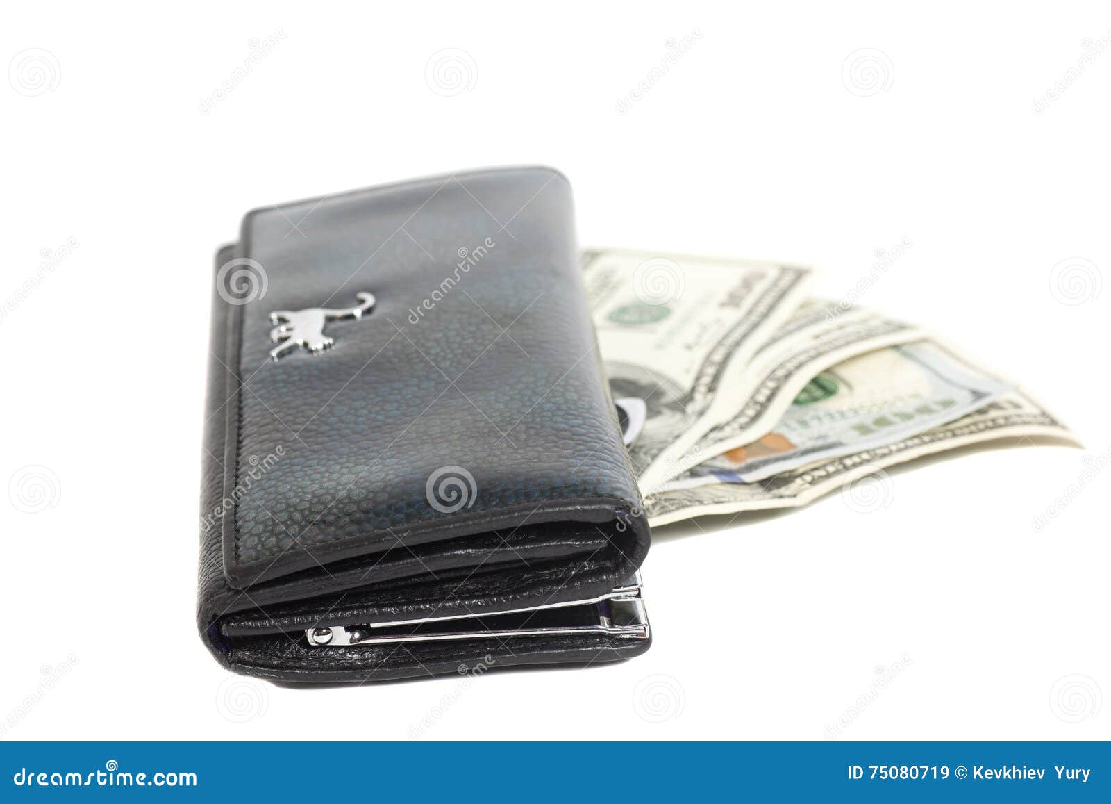 Wallet with dollars stock image. Image of abundance, bank - 75080719