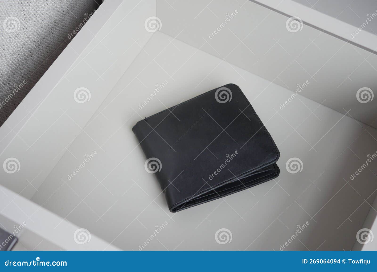 A Wallet in a Drawer Top View Stock Photo - Image of catch, grab: 269064094