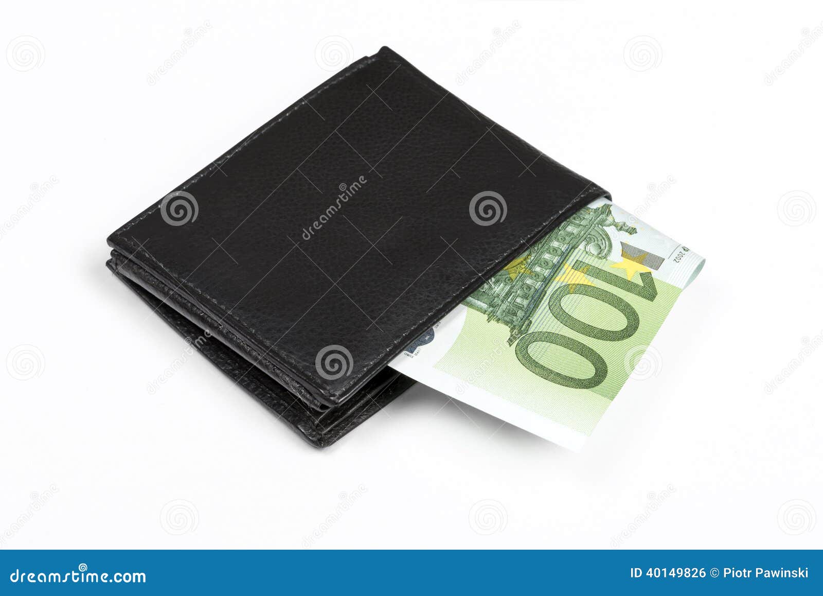 Wallet with euro banknotes stock photo. Image of finance - 40149826