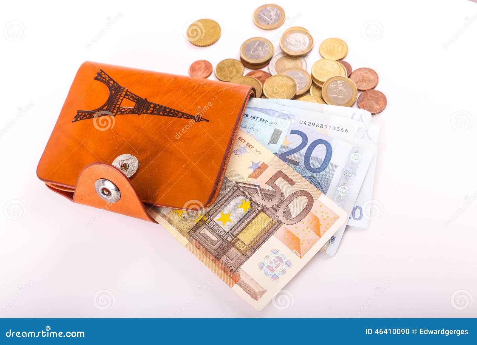 Wallet Euro stock photo. Image of icon, closed, paper - 46410090