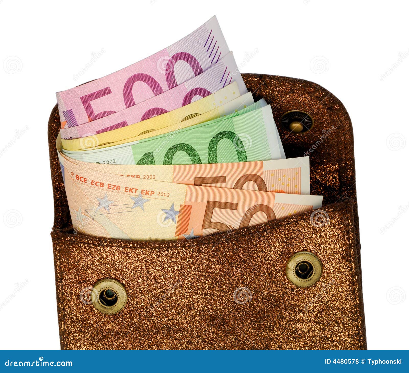 Wallet with euro notes stock photo. Image of europe, shopping - 4480578