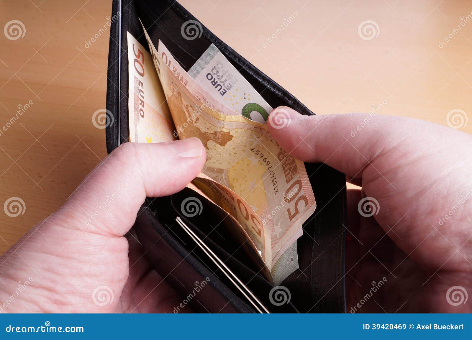 Wallet with euro notes stock image. Image of count, note - 39420469
