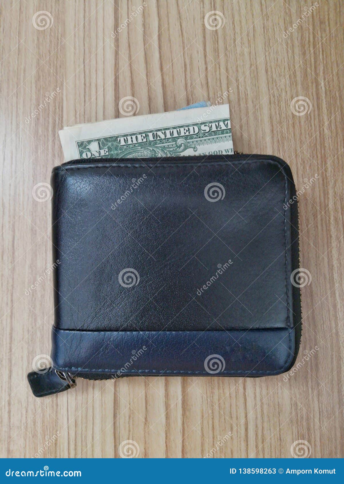 Wallet that Falls in the Floor in the House Stock Image - Image of ...