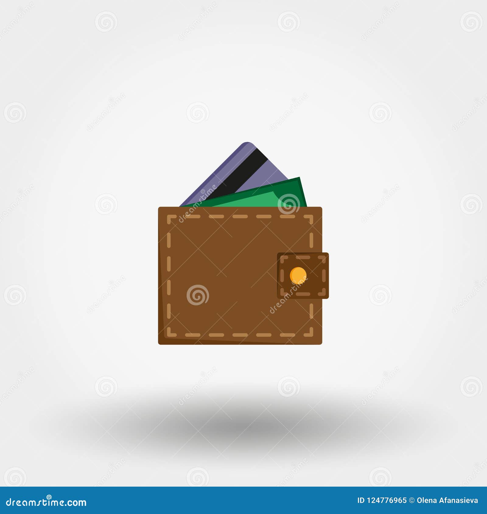 Wallet. Flat Design. Vector Illustration. Stock Illustration ...