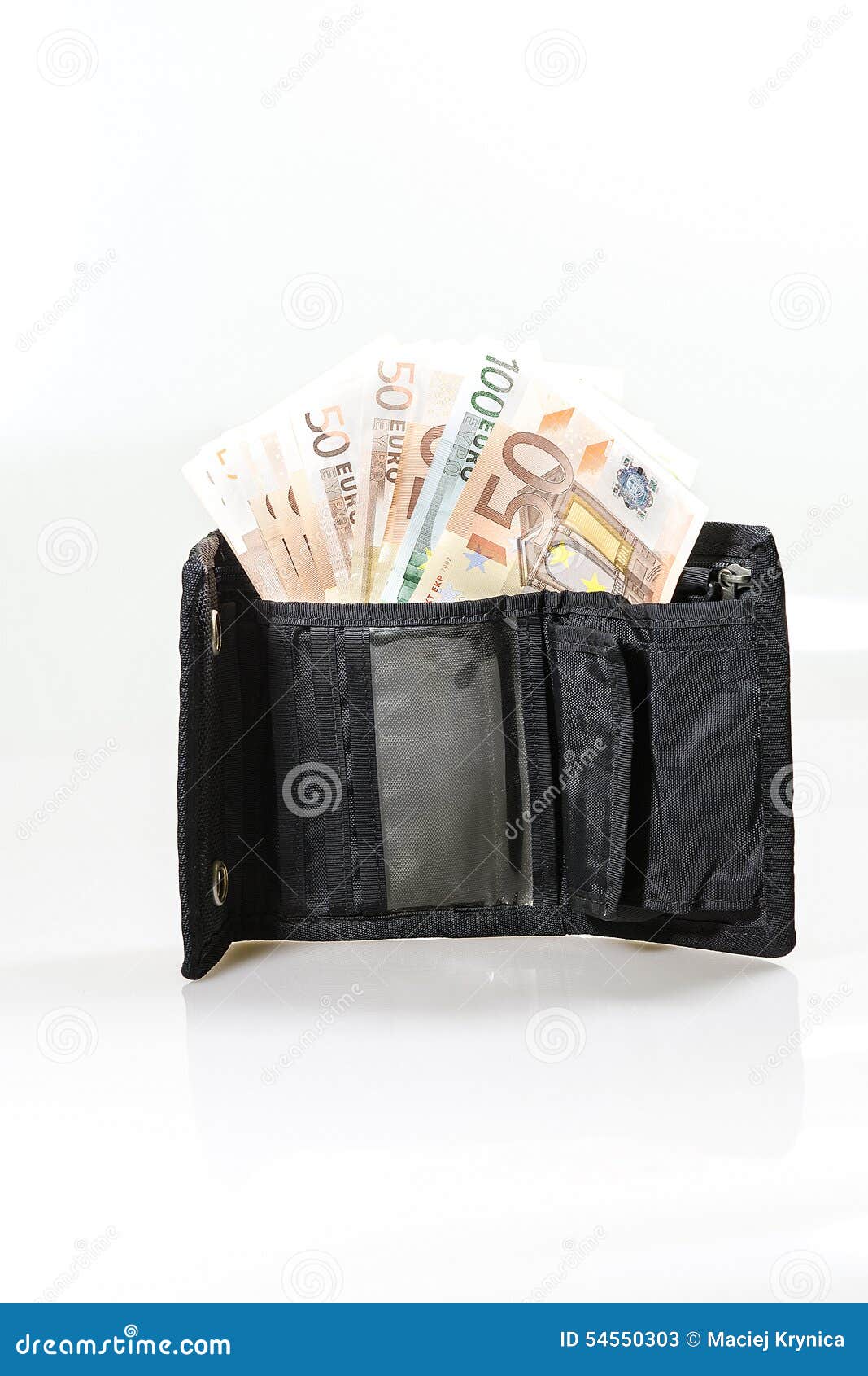 Wallet full of cash stock image. Image of background - 54550303