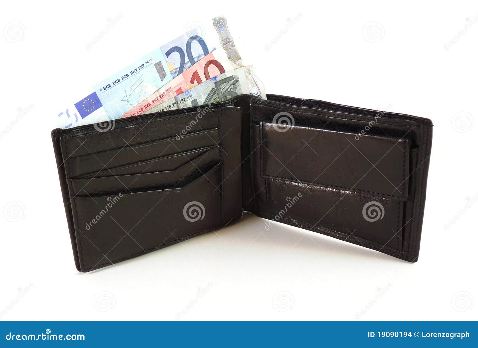 Wallet full of money stock photo. Image of backdrop, black - 19090194