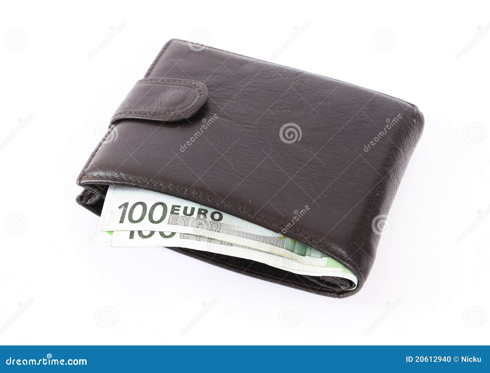 Wallet full of money stock photo. Image of closed, business - 20612940
