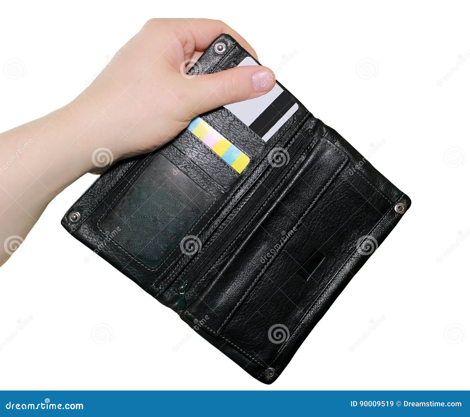 Wallet in hand stock image. Image of commercial, hand - 90009519