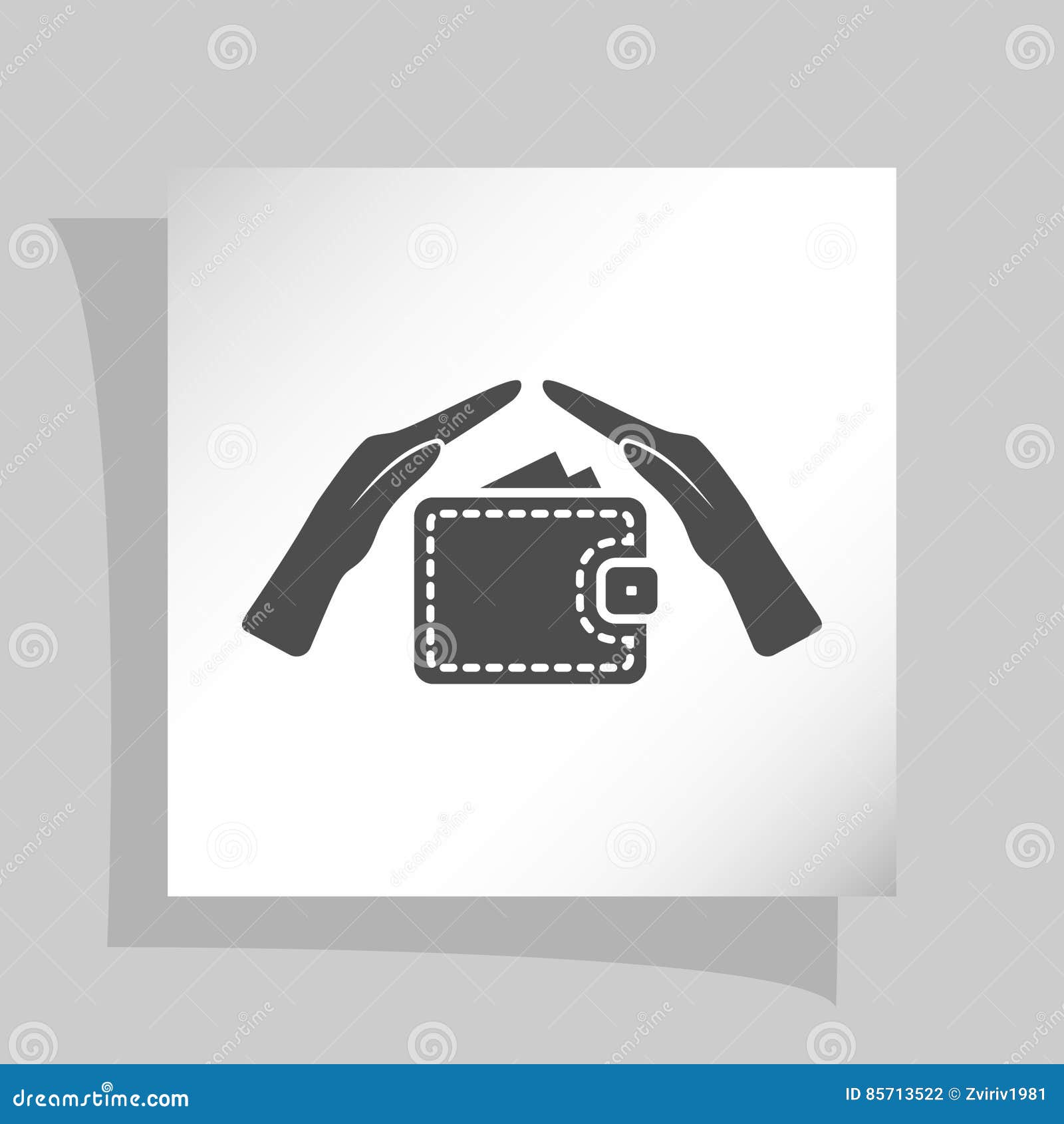 Wallet and Hands Web Icon. Design Stock Illustration - Illustration of ...