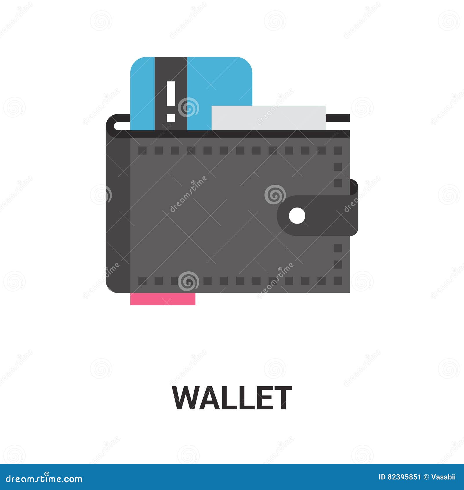 Wallet icon concept stock vector. Illustration of icon - 82395851