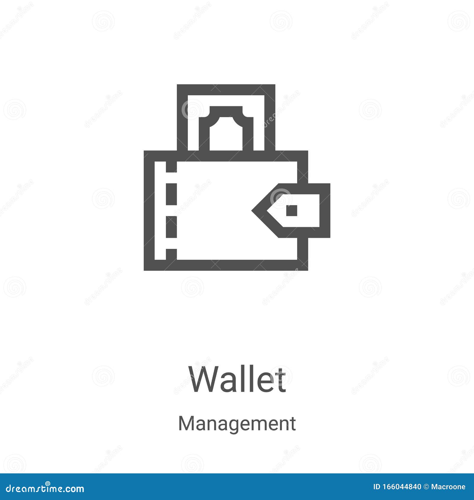 Wallet Icon Vector from Management Collection. Thin Line Wallet Outline ...