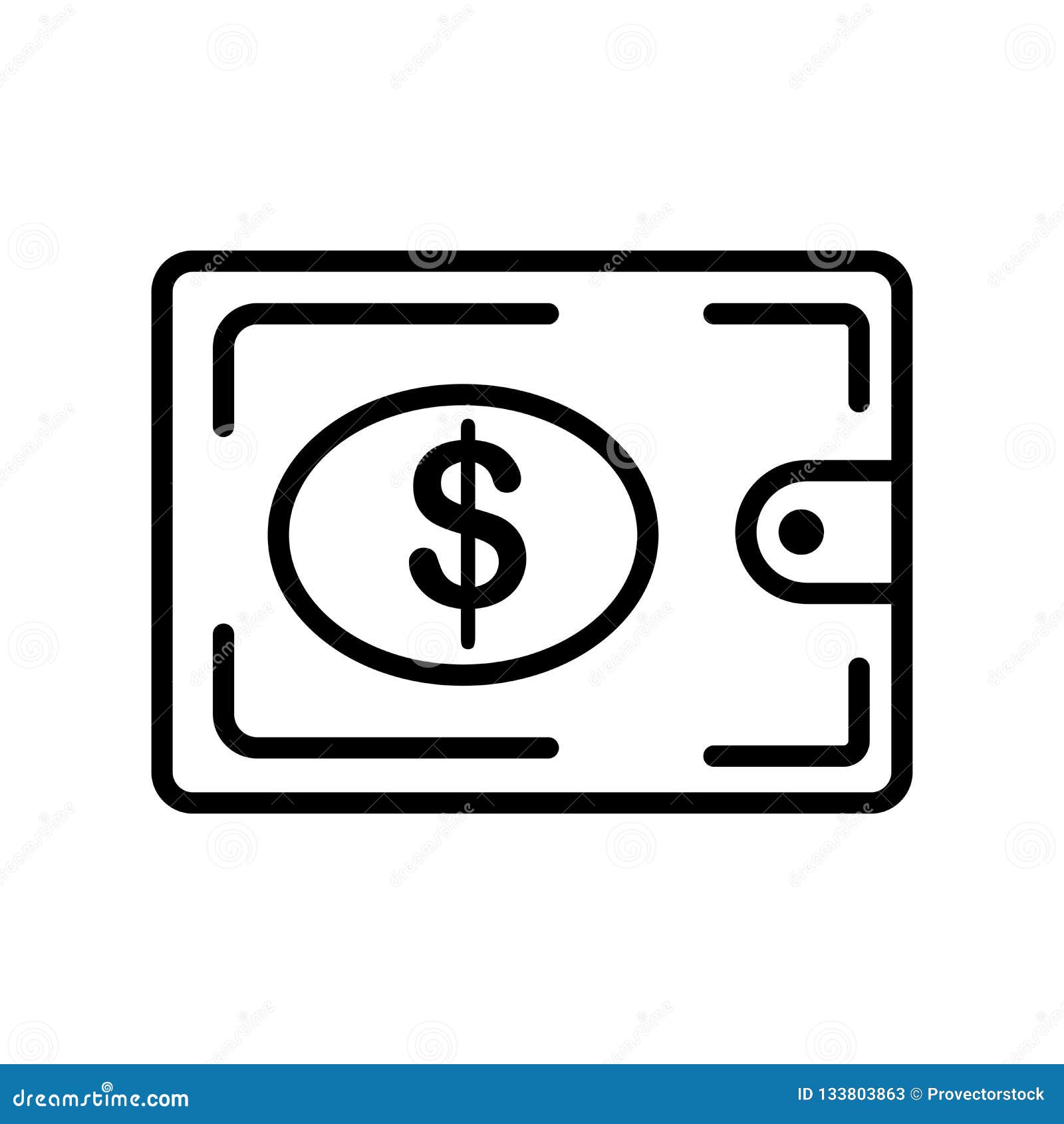 Wallet Icon Vector Sign and Symbol Isolated on White Background Stock ...